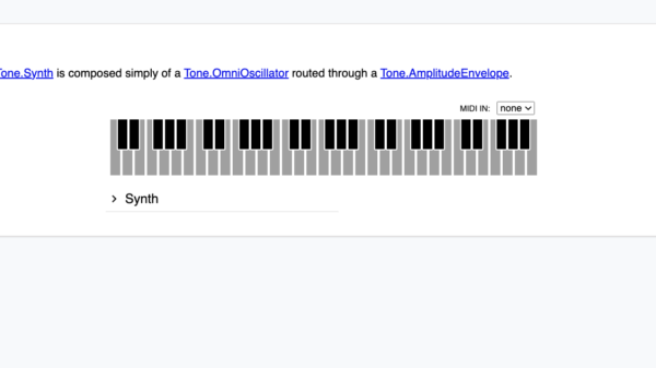 Tonejs Synth Appsmith Community Portal 